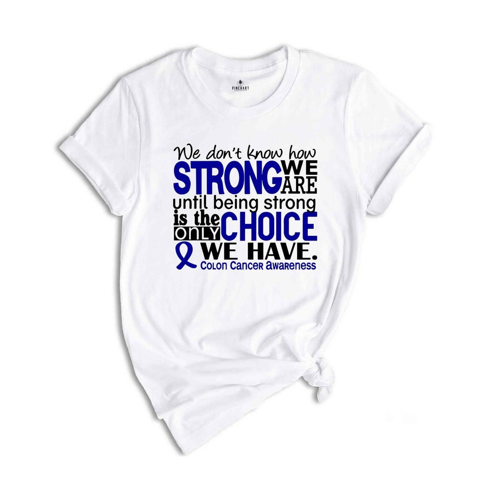 Colon Cancer Awareness Shirt, Cancer Ribbon Graphic Tees, Cancer ...