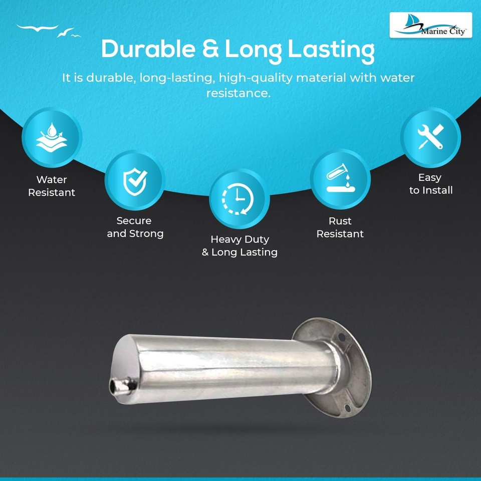 Heavy Duty Strong 316 Stainless-Steel Gloss Polished Finish Flush Mount ...