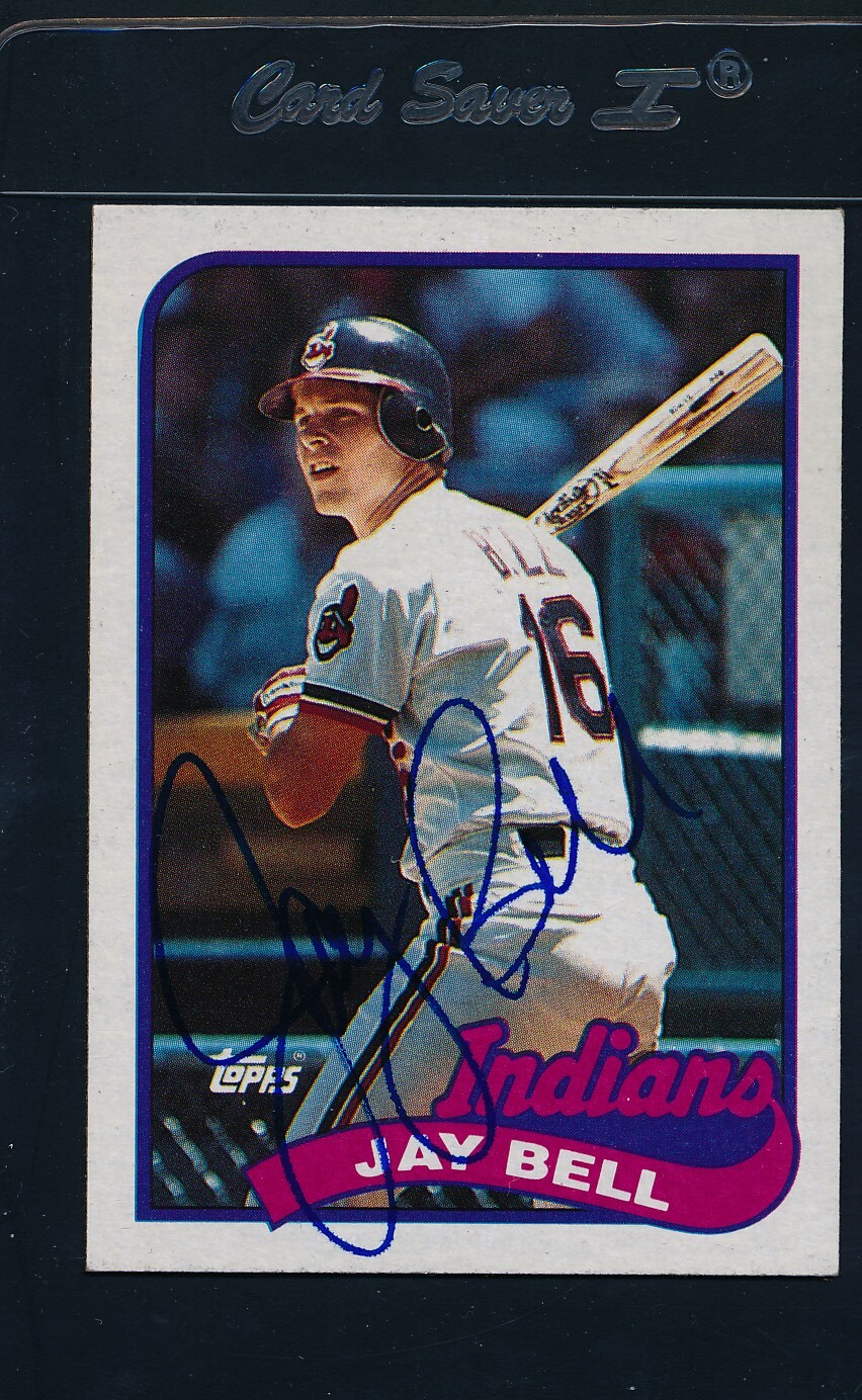 1989 Topps #144 Jay Bell Indians Signed Auto *19718 | eBay