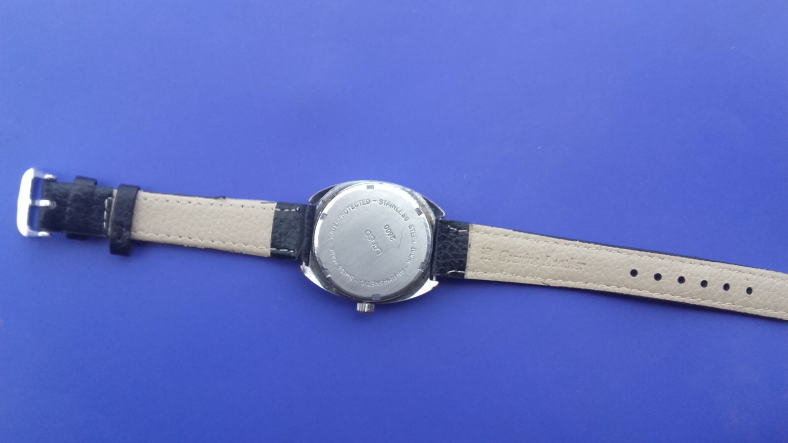 VINTAGE LANCO NAVAL WRIST WATCH FOR MEN-SWISS-60S/70s-17 JEWELS-WORKING ...