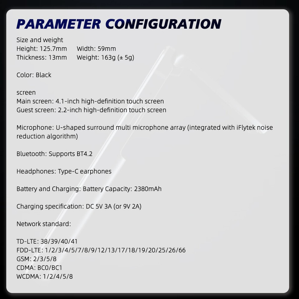 iFLYTEK Dual Screen Instant Translator 4.1-Inch Business Traveler ...