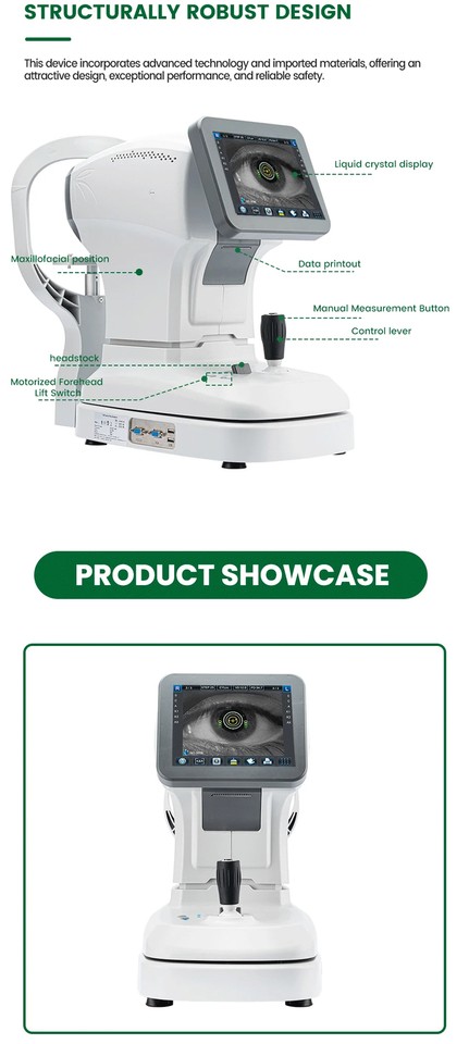 Ophthalmic Optical Instrument 8" LCD Screen Auto Refractometer ...