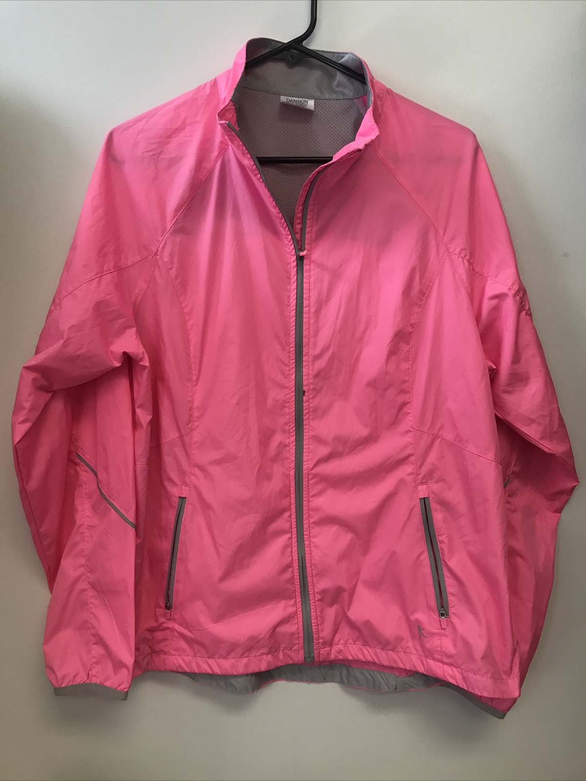 Danskin Now Pink Wind Jacket Sun Protection Size L 969 - Gem