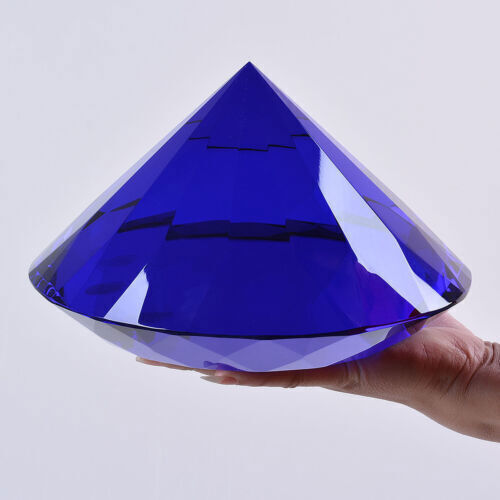 200mm Huge Blue Crystal Diamond Paperweight Wedding Centerpieces Gifts ...