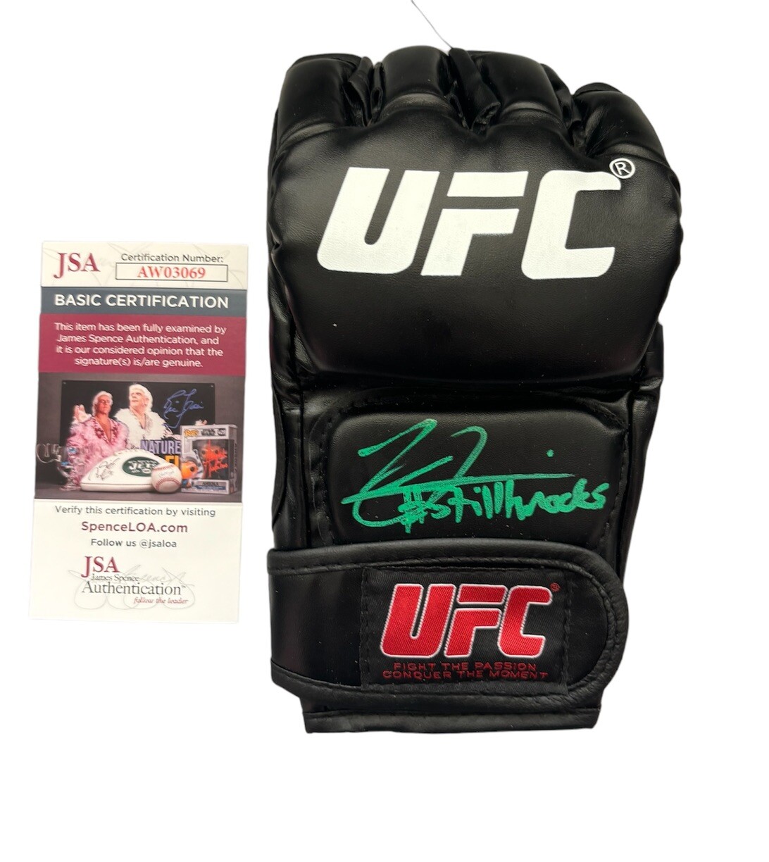 Dricus Du Plessis w/ Still Knocks Inscription Signed UFC MMA Glove JSA ...