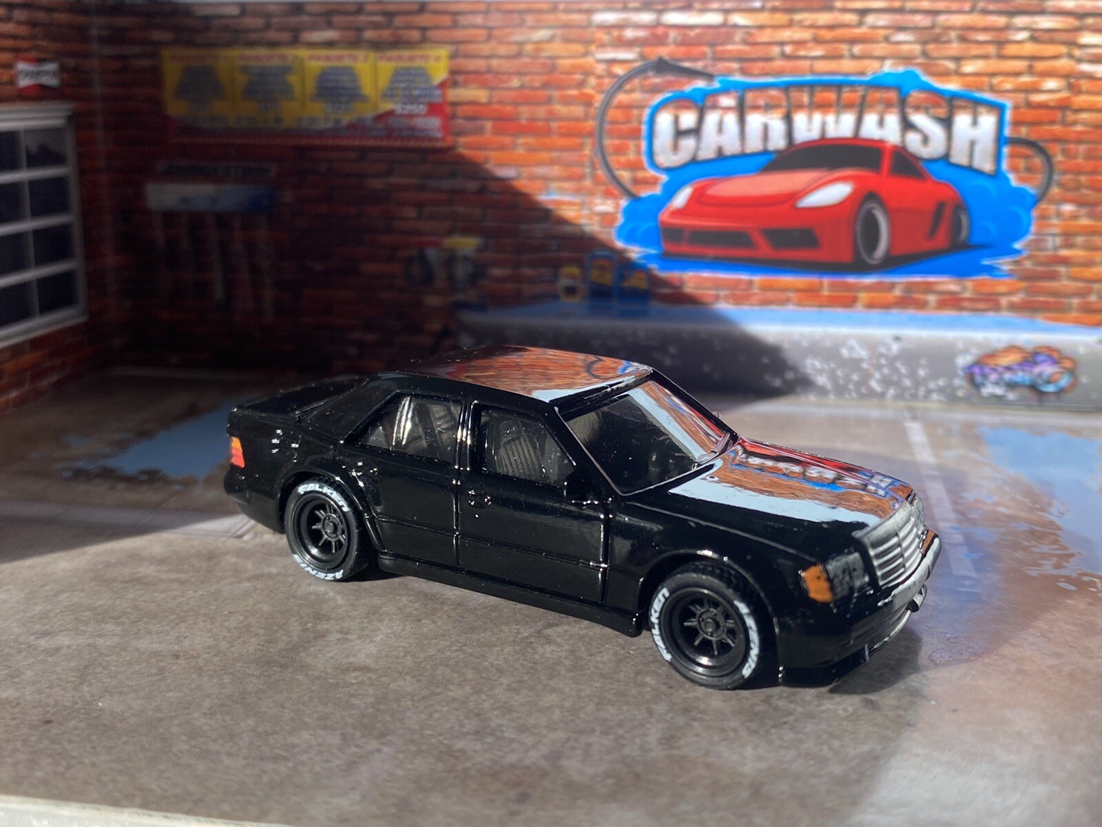 Hot Wheels Black MERCEDES-BENZ 500 E Sedan Custom w/Real Riders Black ...