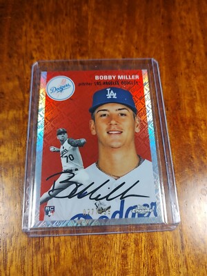2023 CHROME PLATINUM BOBBY MILLER TOPPS REFRACTOR ROOKIE #26 LA DODGERS ...