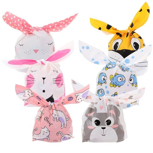Party Supplies Candy Bag Easter Rabbit Biscuit Package Rabbit Cookie ...