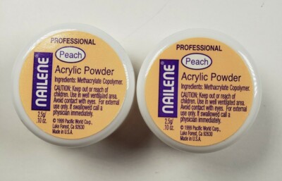 2 Nailene Professional Peach Acrylic Powder | eBay
