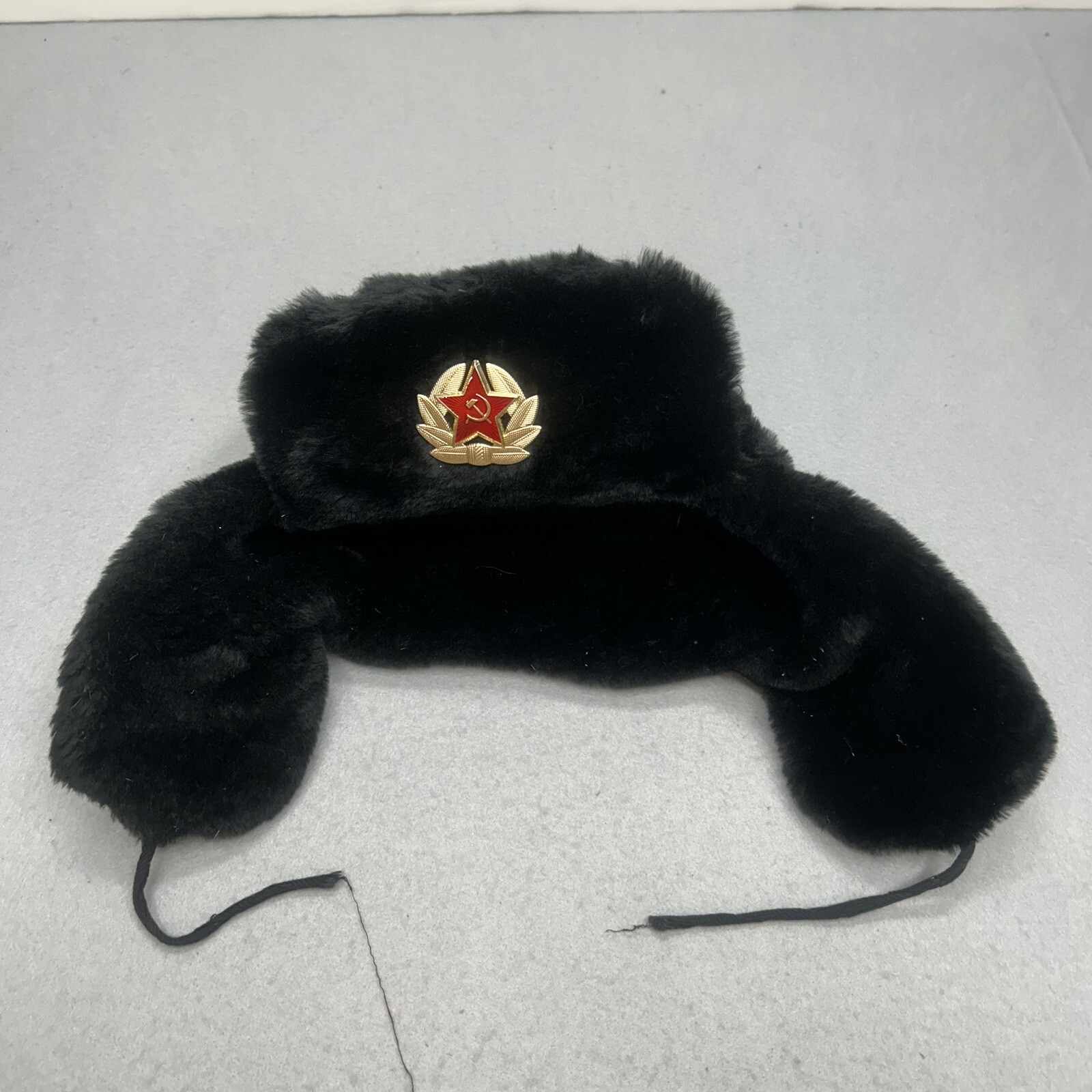 Russian Soviet Military Trapper Winter Hat Ushanka Si… - Gem