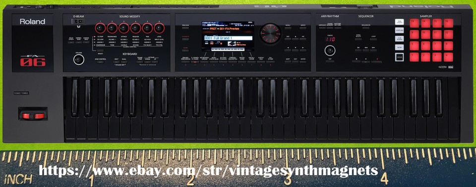 ROLAND FANTOM 6 7 8 FA 76 06 08 S61 S88 X6 X7 X8 G6 G7 G8 SYNTH fridge ...