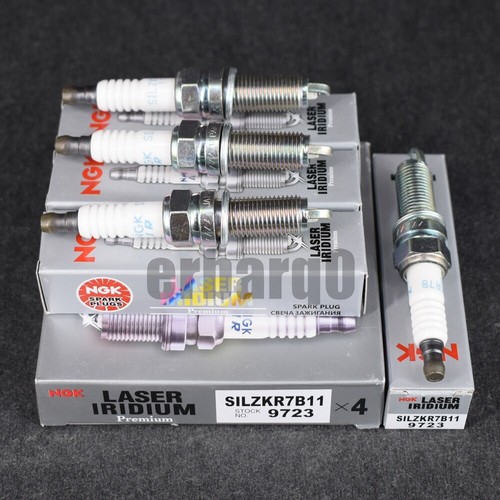 4Pcs NGK SILZKR7B11 9723 Laser Iridium Spark Plugs For Hyundai Elantra ...