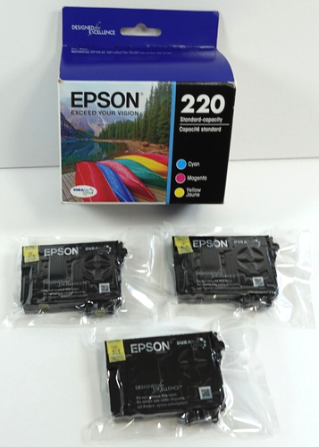 EPSON T220520 (220) DURABrite Ultr Ink 3 Multi Cyan Magenta Yellow Exp ...