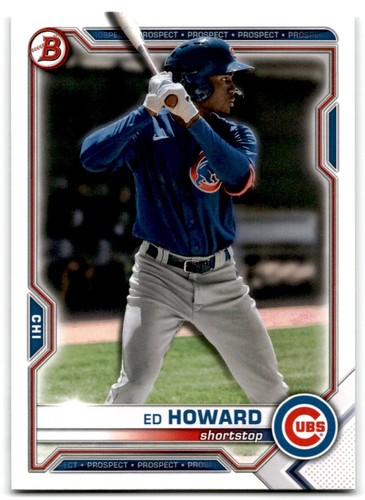2021 Bowman Draft Ed Howard Chicago Cubs #BD-198 | eBay