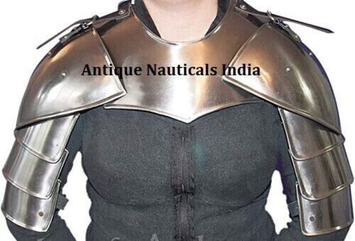 Medieval Women's Pauldrons Shoulder with Neck 18 Gauge Steel ...