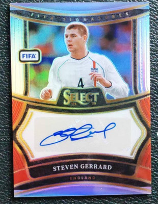 2024-25 PANINI SELECT FIFA ENGLAND LEGEND STEVEN GERRARD SILVER AUTO ...
