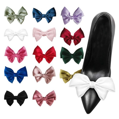 2pcs New Bow Ribbon Removable Charm Buckle Shoe Clip Wedding Women ...