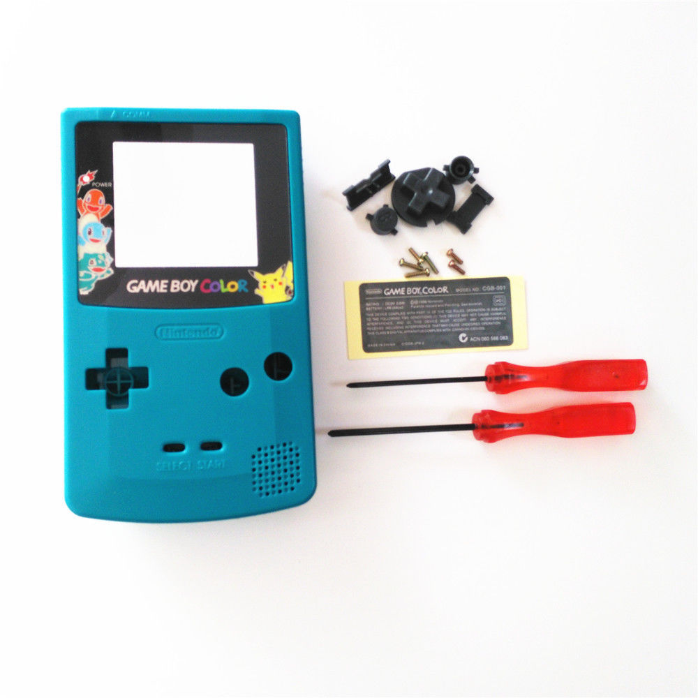 GBC Nintendo Game Boy Color Replacement Housing Shell Screen Teal ...
