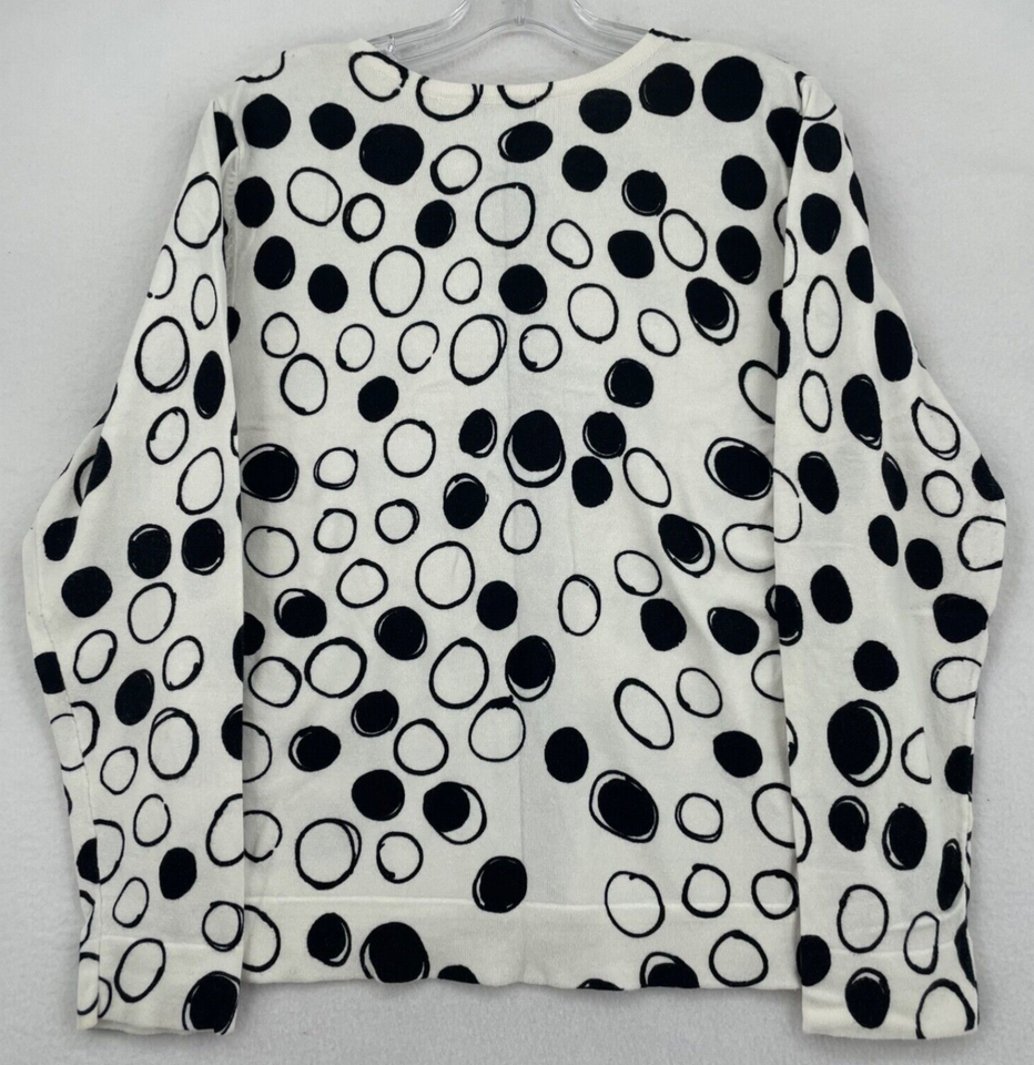 Studio Works Women’s Circle Design Knit Cardigan Size M Black / White ...