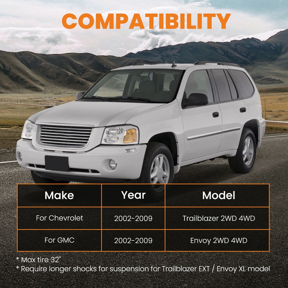 3" Front Rear Lift Kit For Chevrolet Trailblazer GMC Envoy 2002-2009 ...