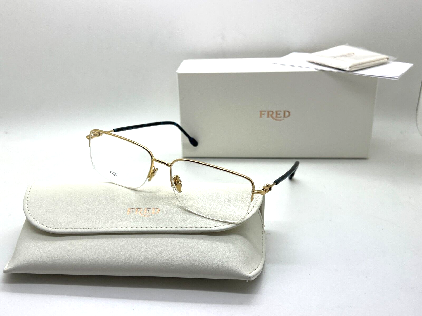 FRED OPTICAL Eyeglasses Frame FG50017U 030 GOLD/HAVANA BLUE 58-16-145MM ...