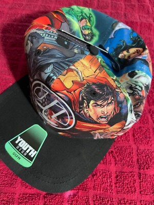 DC Justice League Youth Size OSFM Flat Snapback Hat Cap Youth One Size ...