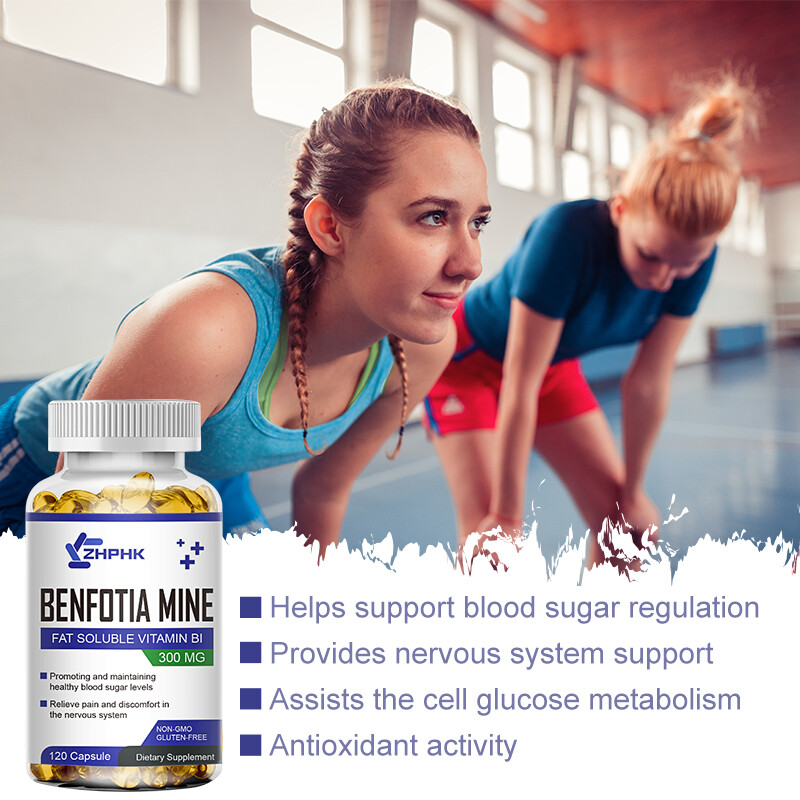 Benfotiamine 300 mg 120 Veg Capsules Fat Soluble Thiamine Vitamin B1 ...