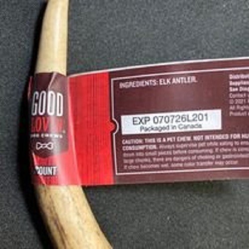 Good Lovin' Naturally Shed Small Whole Elk Antler Dog Chew ...