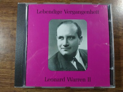 LEONARD WARREN II Lebendige Vergangenheit historic mono recordings from ...