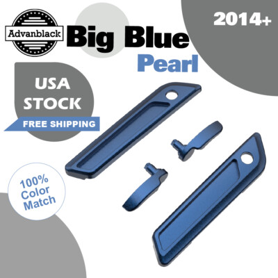 Big Blue Pearl Saddlebag Lid Lever & Latch Cover Set Kit Fits 14 ...