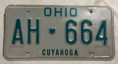 LICENSE PLATE S OHIO AH 664 | eBay