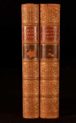 1847 2vol Introduction Literature of Europe 15th 16th 17th Centuries ...