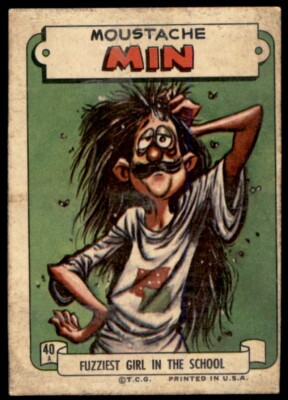 1966 Topps Slob Stickers Moustache Min #40A | eBay