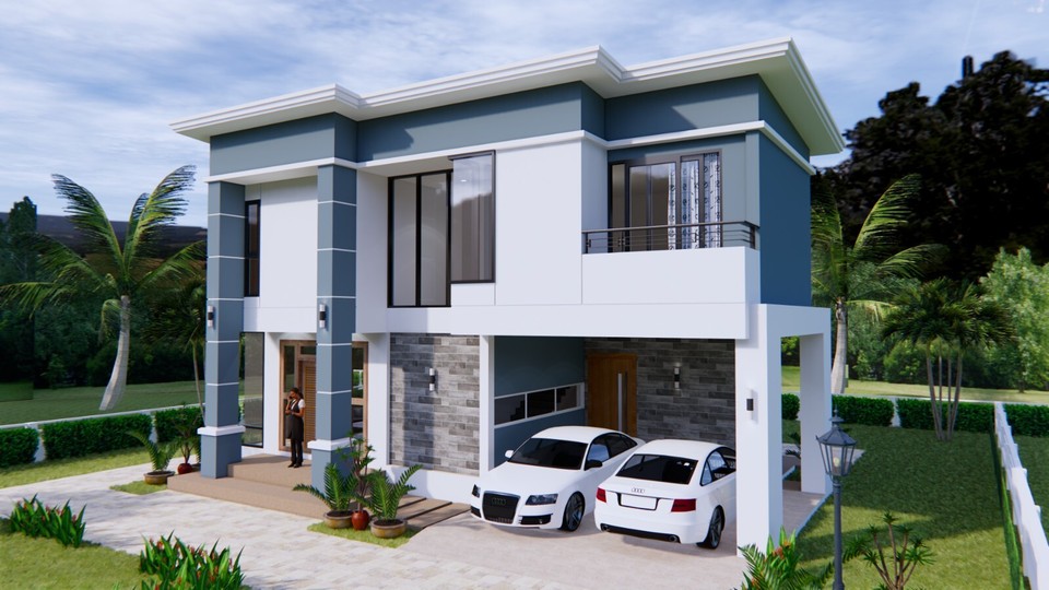 36x26 Feet House Plan 11x8 Meter 3 Beds 2 Baths Shed Roof PDF & (A4 ...