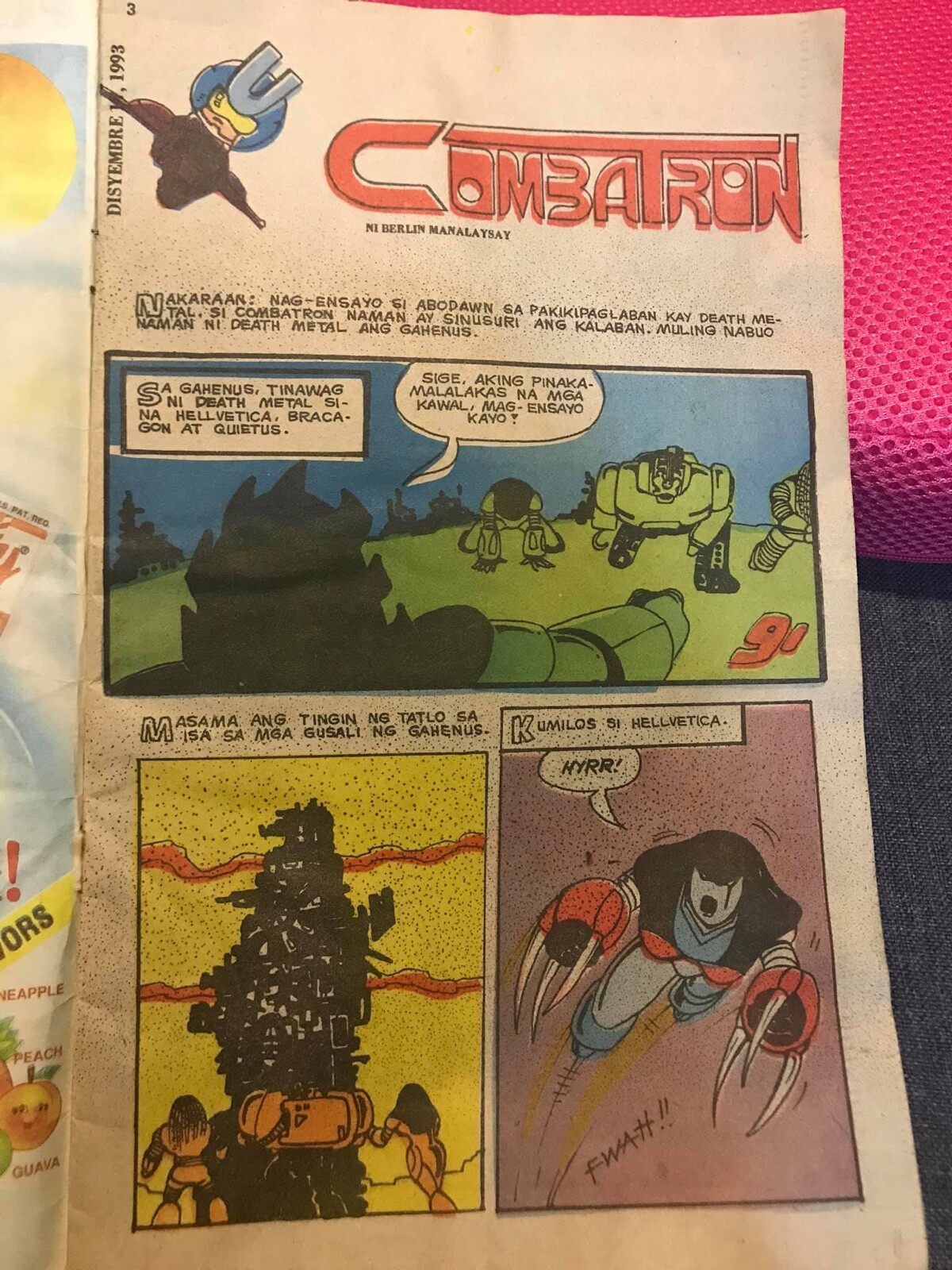 1993 Pilipino Funny Komiks #809 Pasko Christmas Special Combatron Cover ...