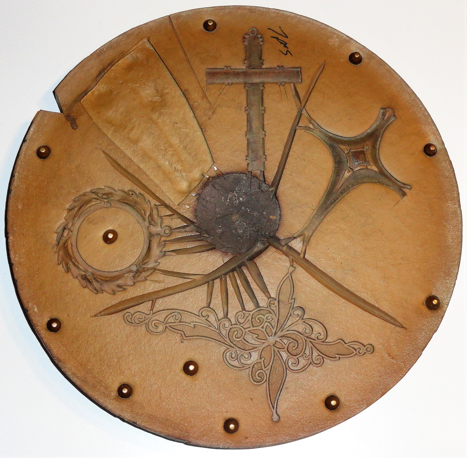 Vintage 9” Rubber Casting Mold Ornate Crucifixes Crosses Cutlery ...