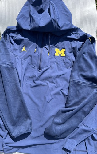 $100 (S) Michigan Wolverines Jordan Brand Player Half-Zip Jacket NCAA ...