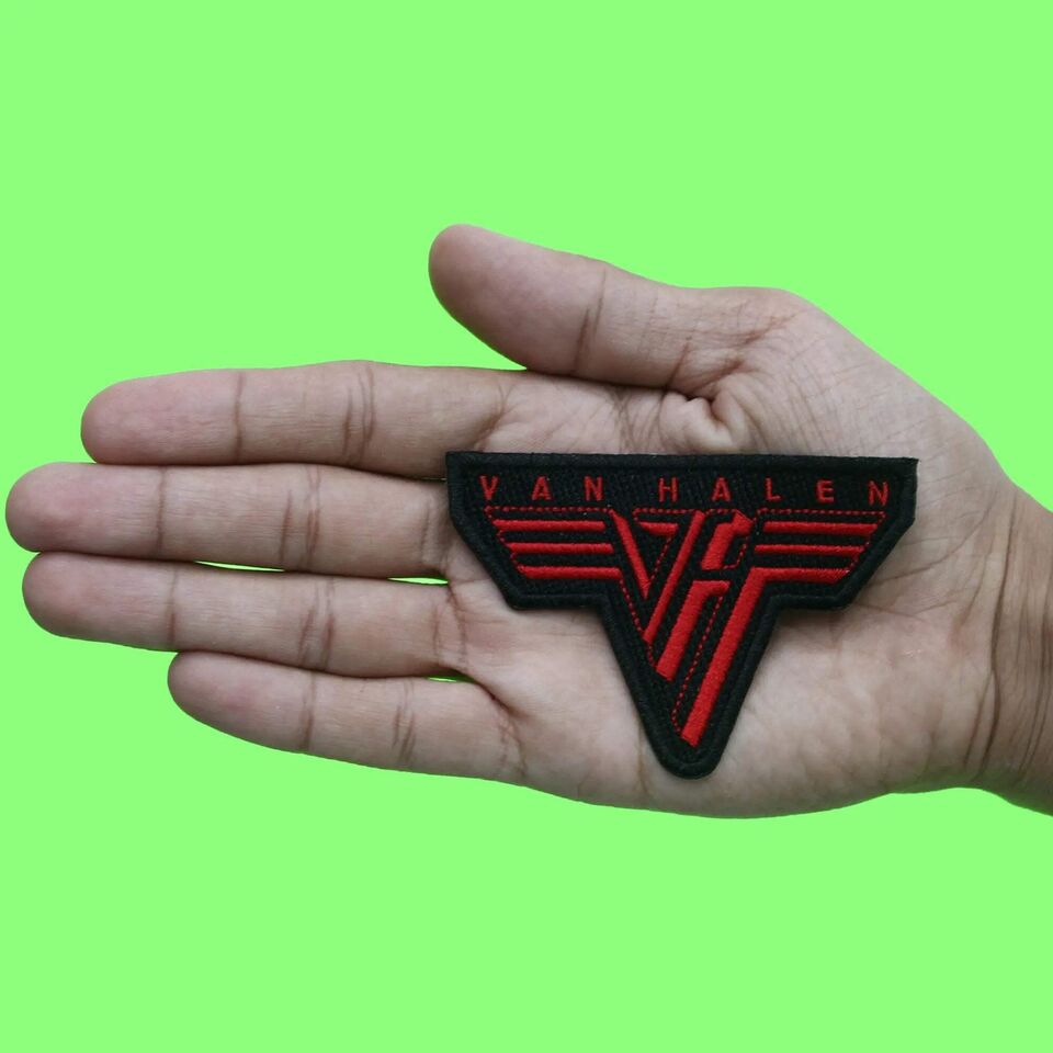 Van Halen Rock Patch Classic Red Logo Embroidered Iron On | eBay