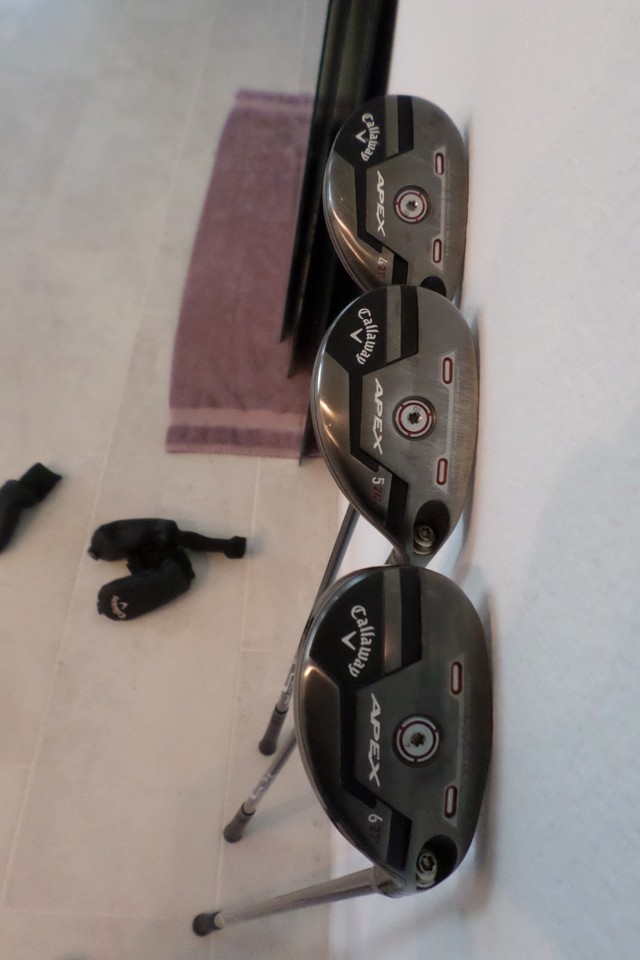 Callaway Apex 21 Adj Hybrid Set RH #4-21* #5-24* #6-27* UST Recoil Dart ...