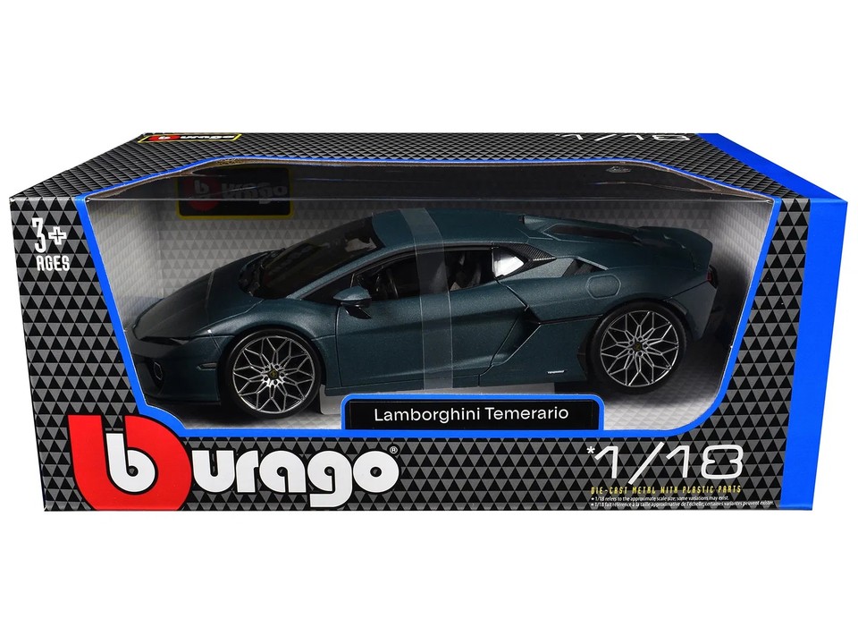 Lamborghini Temerario Matt Blue Metallic 1/18 Diecast Model Car by ...