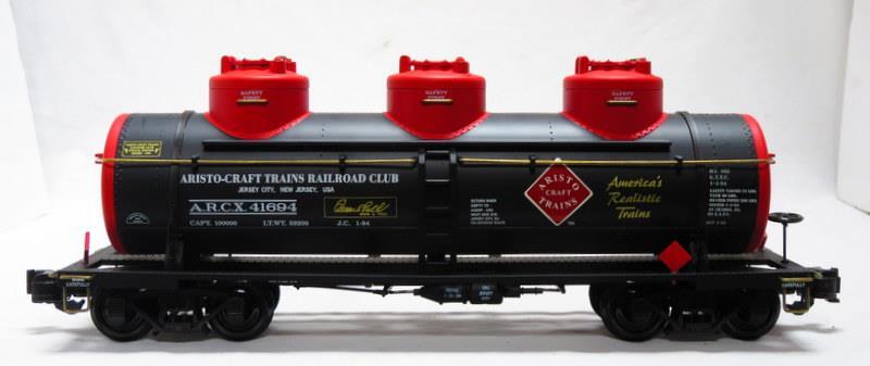 Aristocraft G Scale Triple Dome Tanker Car Railroad Club Special ...