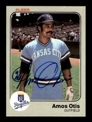 AMOS OTIS SIGNED 1983 FLEER #120 KANSAS CITY ROYALS ON-CARD AUTO | eBay