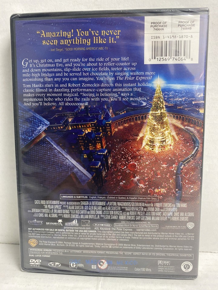 The Polar Express DVD Widescreen Tom Hanks NEW | eBay