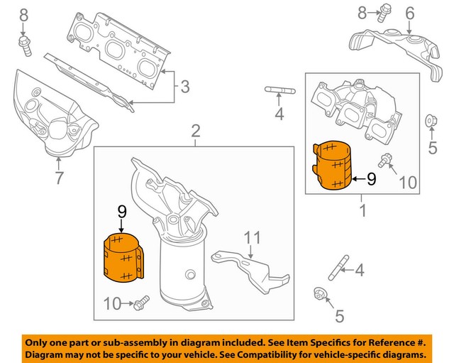 Genuine Ford Catalytic Converter Heat Shield DA8Z-5E258-A for sale ...