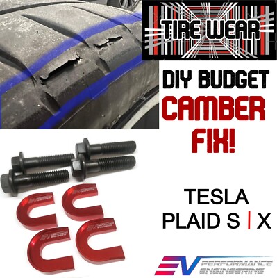 TESLA Model S X PLAID- REAR CAMBER KIT ALIGNMENT SHIMS -DIY TIRE WEAR ...
