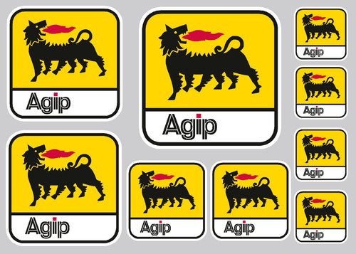 AGIP STICKER SET - High Quality Printed Stickers - Sheet 9 Stickers | eBay