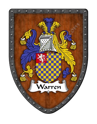 Warren Family Custom Crest Coat of Arms Hanging Shield SH503P-DG-HG | eBay