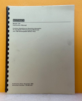Keithley 175-901-01B 1983 Model 175 Instruction Manual. | eBay