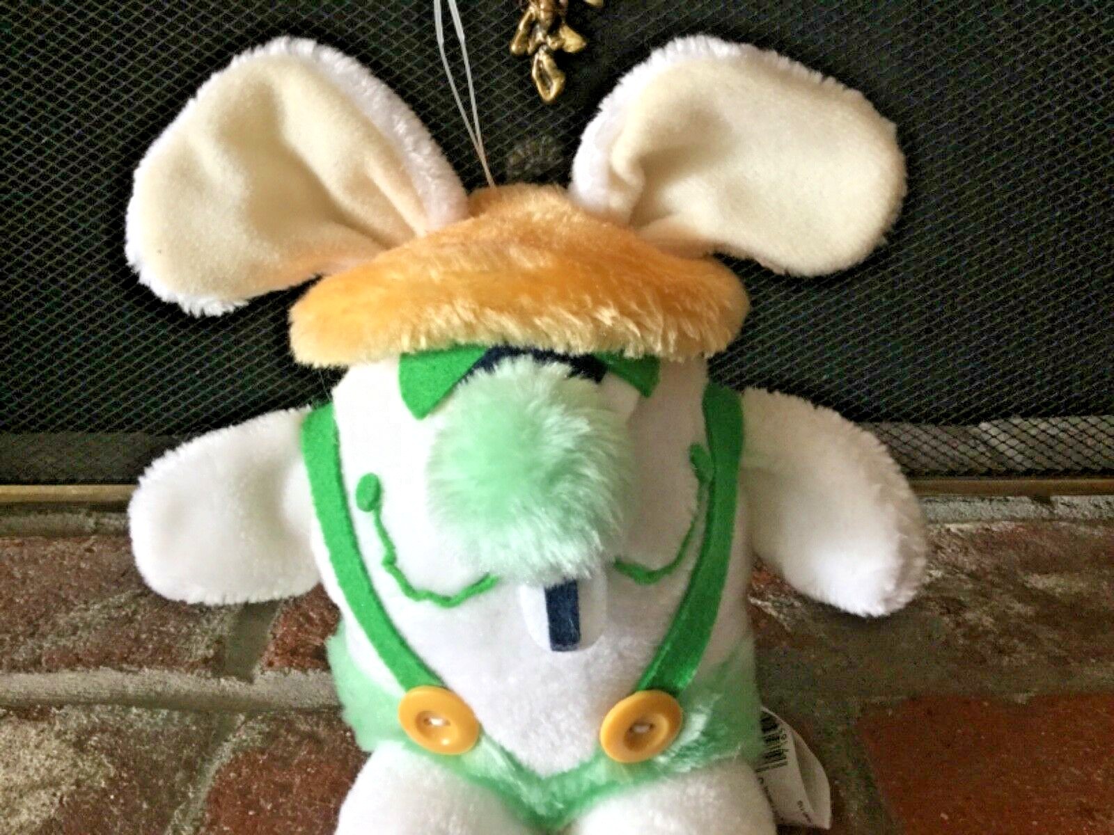 Vtg 1983 Stuffed Animal Easter DUDLEY BUNNY RABBIT Green & White 8.5 ...