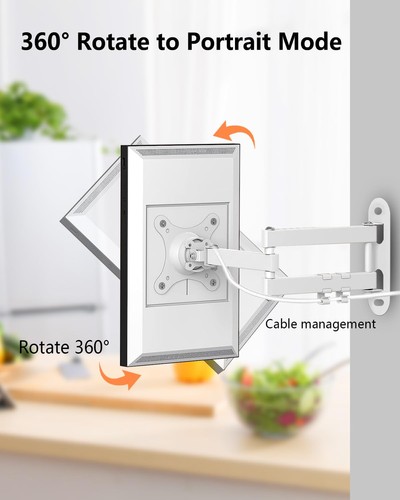 TV Monitor Wall Mount Rotation Swivel and Tilt Extension for Most 13-32 ...